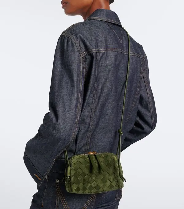 Bottega Veneta Concert Intrecciato Suede Mini Bag - Green