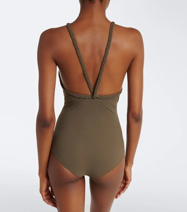 Bottega Veneta Braided-trim One Piece Swimsuit
