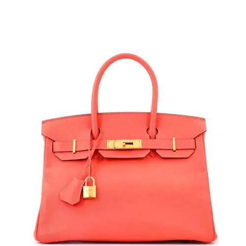 Hermès Birkin Handbag Epsom With Gold Hardware 30 - Red