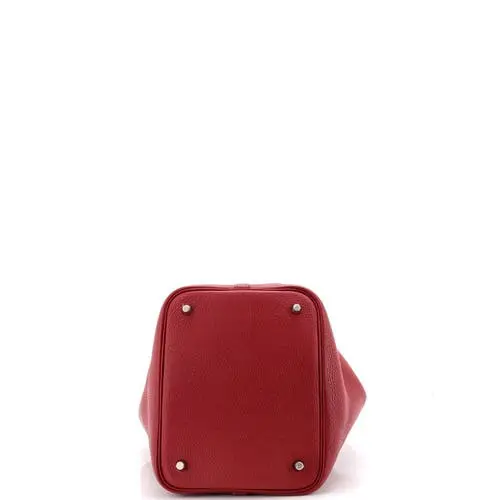 Hermès Eclat Picotin Lock Bag Clemence Mm - Red