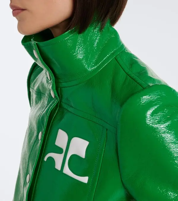 COURREGES Courrèges Logo Vinyl Cropped Jacket