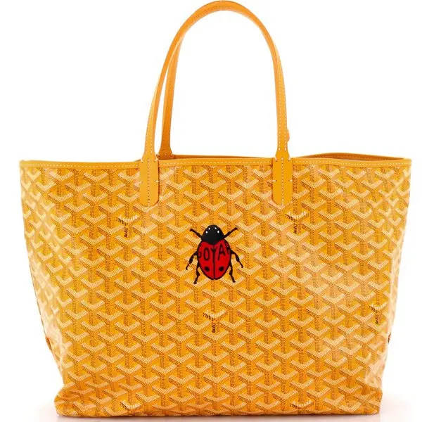 Goyard Saint Louis Tote Printed Coated Canvas Pm - Yellow