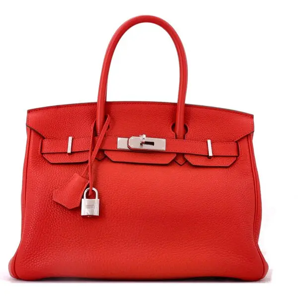 Hermès Birkin Handbag Red Togo With Palladium Hardware 30 - Geranium
