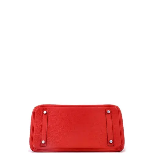 Hermès Birkin Handbag Red Togo With Palladium Hardware 30