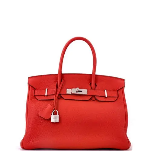 Hermès Birkin Handbag Red Togo With Palladium Hardware 30 - Geranium