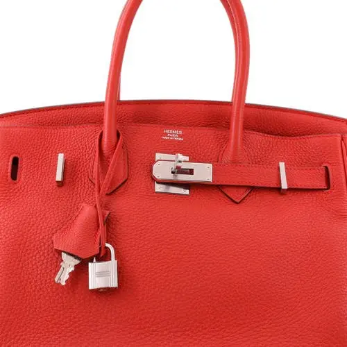 Hermès Birkin Handbag Togo With Palladium Hardware 30 - Red