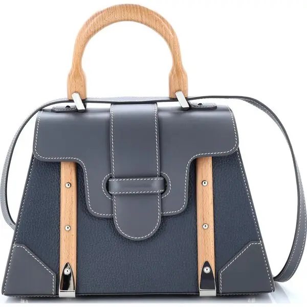 Goyard Saigon Top Handle Bag Leather Pm - Gray