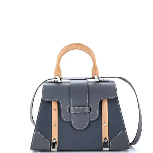 Goyard Saigon Top Handle Bag Leather Pm - Gray