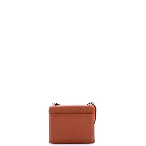 Hermès Verrou Bag Chevre Mysore And Canvas Mini - Black
