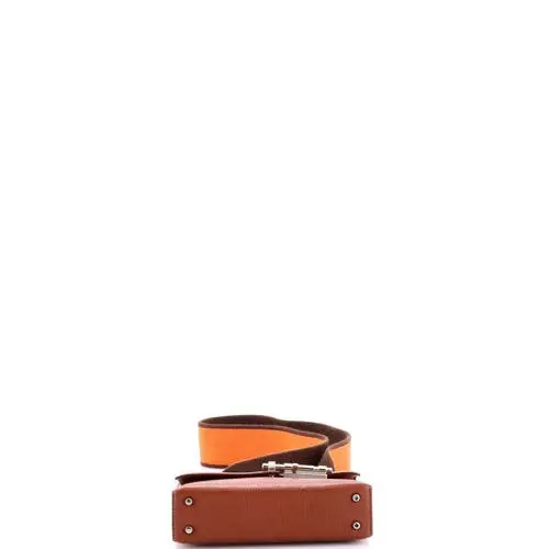 Hermès Verrou Bag Chevre Mysore And Canvas Mini - Black