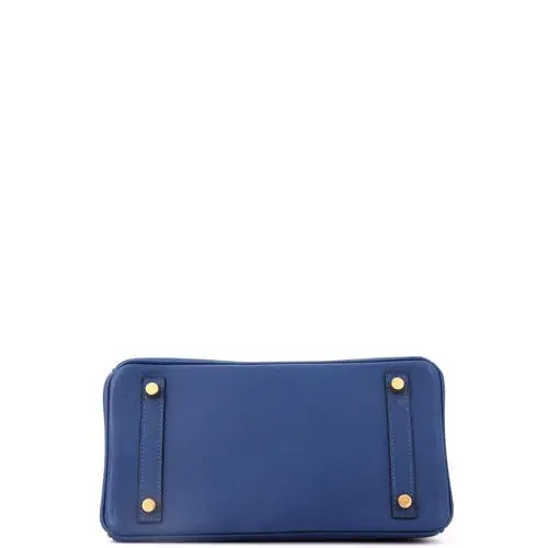 Hermès Birkin Handbag Novillo With Gold Hardware 25 - Blue
