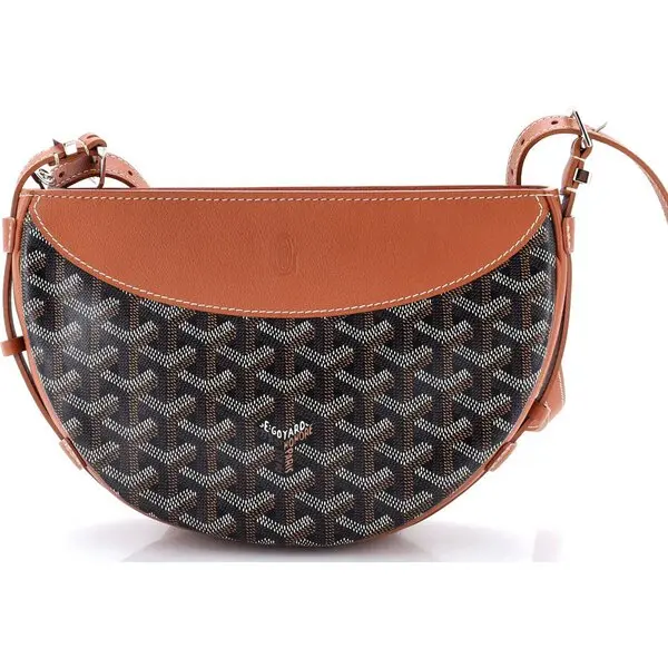 Goyard Hirondelle Shoulder Bag Coated Canvas And Leather - Brown