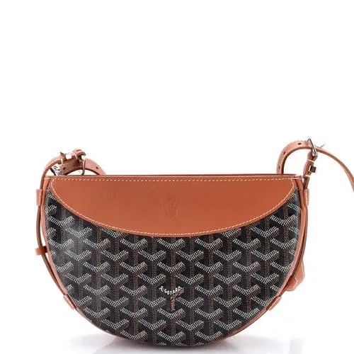 Goyard Hirondelle Shoulder Bag Coated Canvas And Leather - Brown