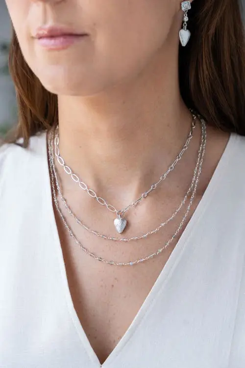 LONI PAUL JEWELRY Plated Heart Charm Necklace
