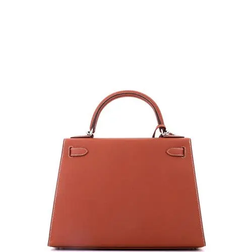 Hermès Kelly Handbag Epsom With Palladium Hardware 28 - Brown