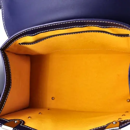 Goyard Saigon Top Handle Bag Coated Canvas With Leather Pm