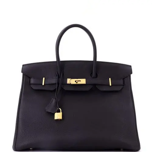 Hermès Birkin Handbag Togo With Gold Hardware 35 - Black