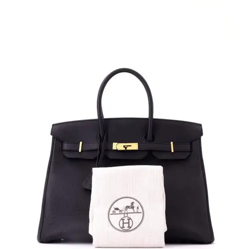 Hermès Birkin Handbag Togo With Gold Hardware 35 - Black