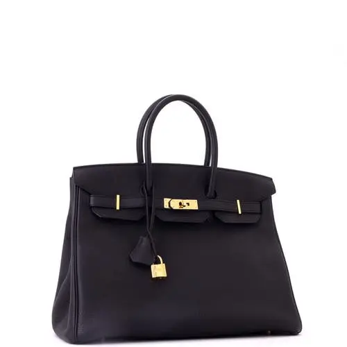 Hermès Birkin Handbag Togo With Gold Hardware 35 - Black