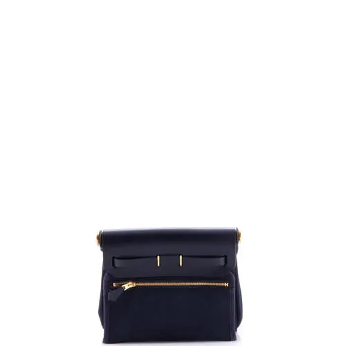 Hermès Herbag Zip Toile And Leather 20 - Blue