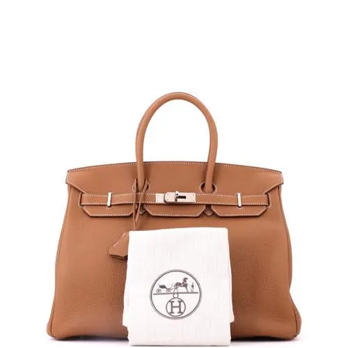 Hermès Birkin Handbag Brown Togo With Palladium Hardware 35