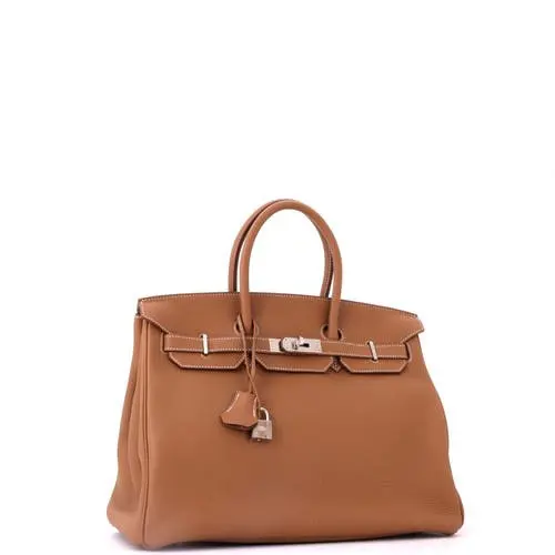 Hermès Birkin Handbag Brown Togo With Palladium Hardware 35