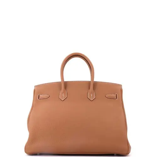Hermès Birkin Handbag Brown Togo With Palladium Hardware 35