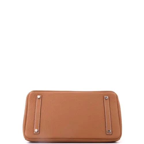 Hermès Birkin Handbag Brown Togo With Palladium Hardware 35