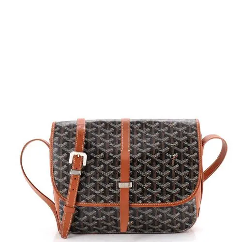 Goyard Belvedere Ii Messenger Bag Coated Canvas Mm - Brown