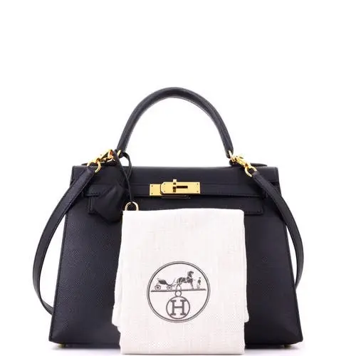 Hermès Kelly Handbag Epsom With Gold Hardware 28 - Black