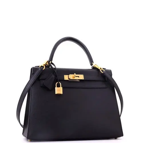 Hermès Kelly Handbag Epsom With Gold Hardware 28 - Black