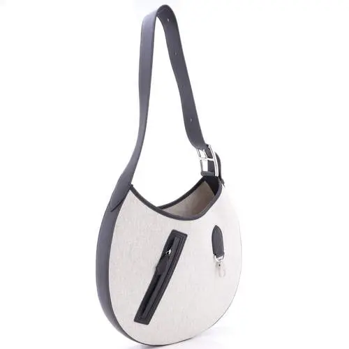 Hermès Arcon Bag Toile And Leather - Black