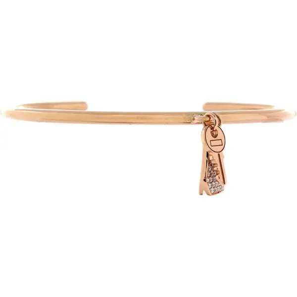 Hermès Kelly Clochette Cuff Bracelet In 18k With Diamonds - Metallic Gold