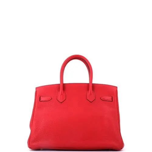 Hermès Birkin Handbag Clemence With Gold Hardware 30