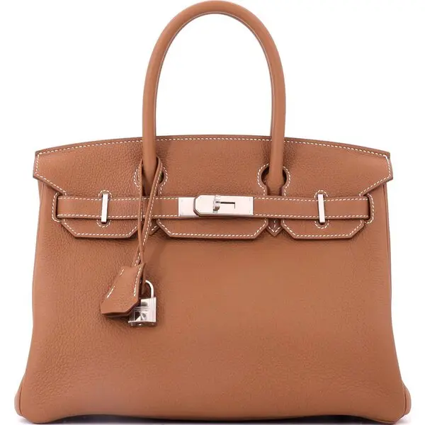 Hermès Birkin Handbag Brown Togo With Palladium Hardware 30 - Gold