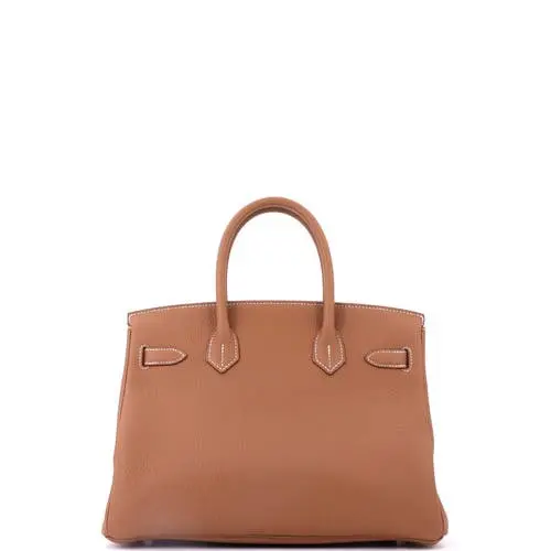 Hermès Birkin Handbag Brown Togo With Palladium Hardware 30