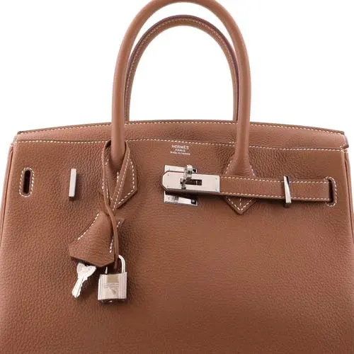 Hermès Birkin Handbag Brown Togo With Palladium Hardware 30