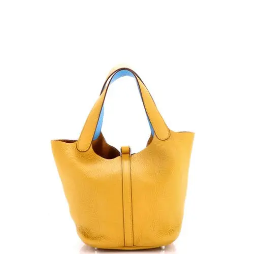 Hermès Eclat Picotin Lock Bag Clemence Mm - Yellow
