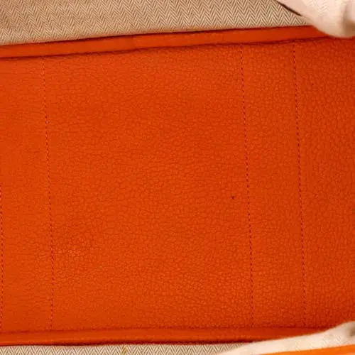 Hermès Garden Party Tote Leather With Printed Interior 36 - Orange