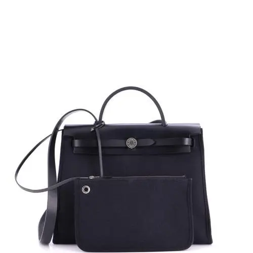 Hermès Herbag Zip Leather And Toile 31