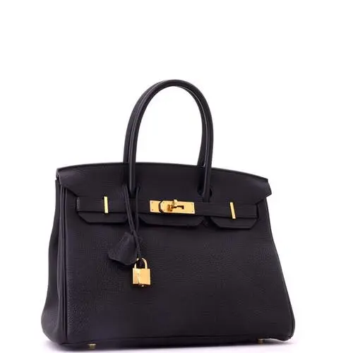 Hermès Birkin Handbag Togo With Gold Hardware 30 - Black