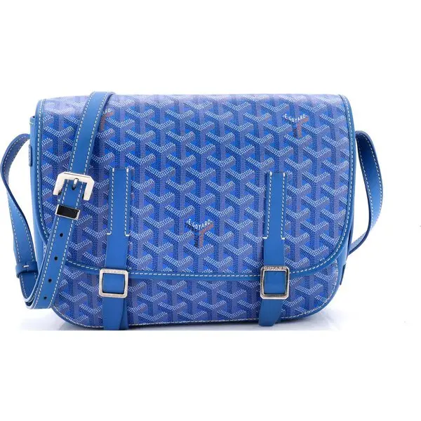 Goyard Belvedere Messenger Bag Coated Canvas Mm - Blue