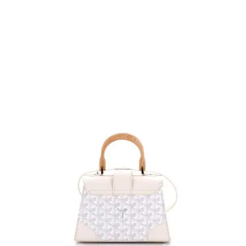 Goyard Structured Saigon Top Handle Bag Coated Canvas With Leather Mini