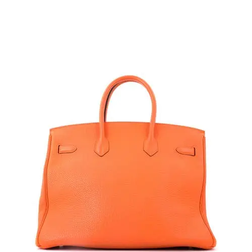 Hermès Birkin Handbag Togo With Palladium Hardware 35 - Orange