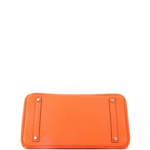 Hermès Birkin Handbag Togo With Palladium Hardware 35 - Orange