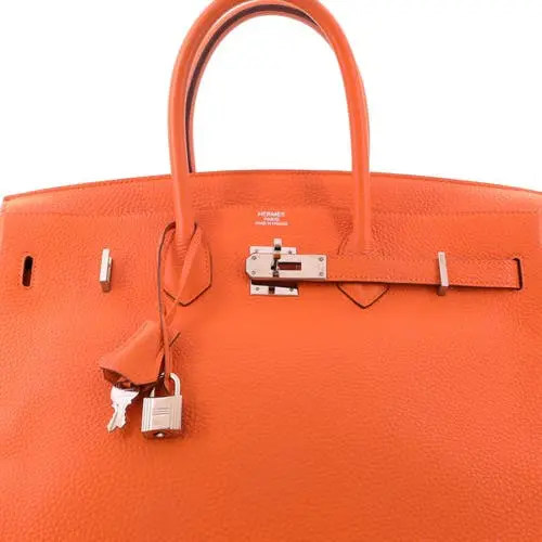 Hermès Birkin Handbag Togo With Palladium Hardware 35 - Orange