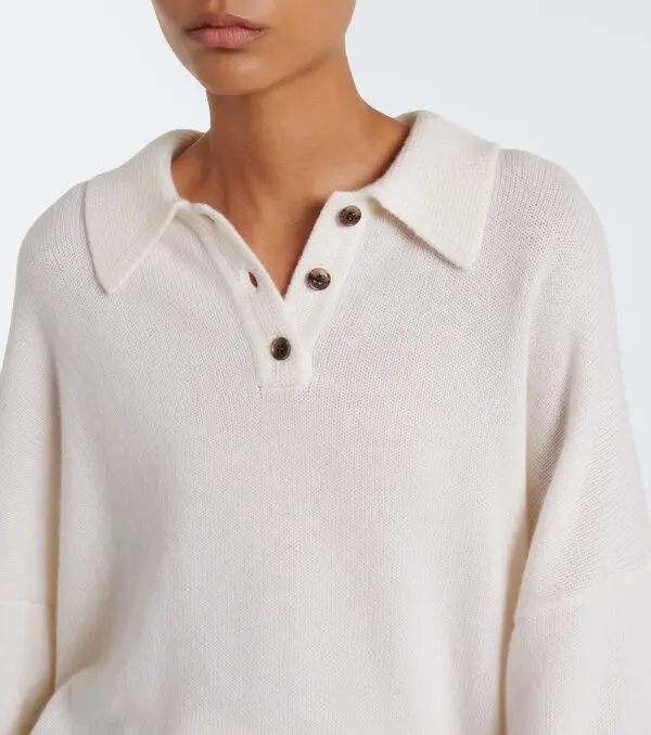 LISA YANG Etta Cashmere Polo Sweater