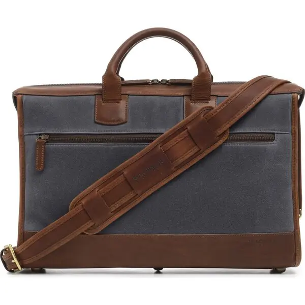KORCHMAR Sawyer Slim Waxed Canvas Briefcase - Grey