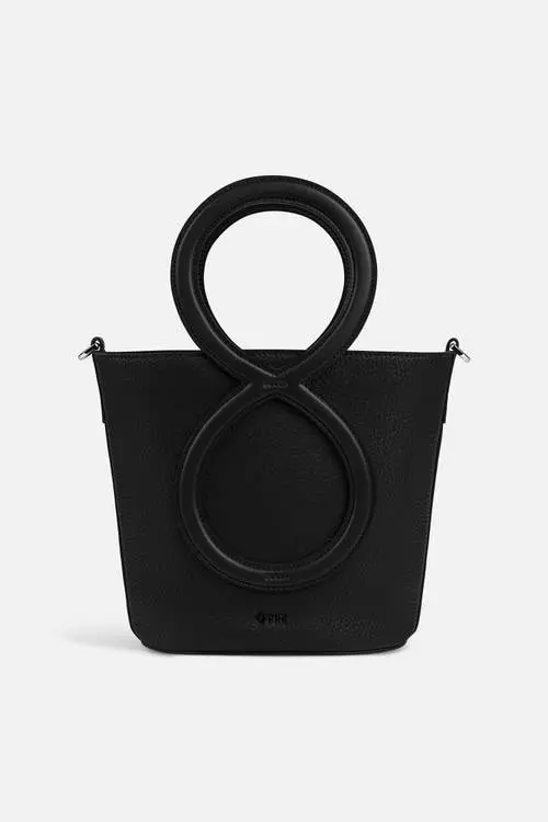 FINI Inty" Handbag With Hoop Handle - Black