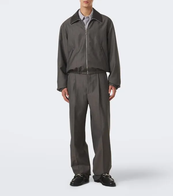 Bottega Veneta Intrecciato Wool And Mohair Blouson Jacket